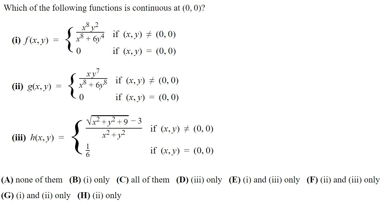 Solved I used x= rcos and y = rsin for iii) and found that | Chegg.com