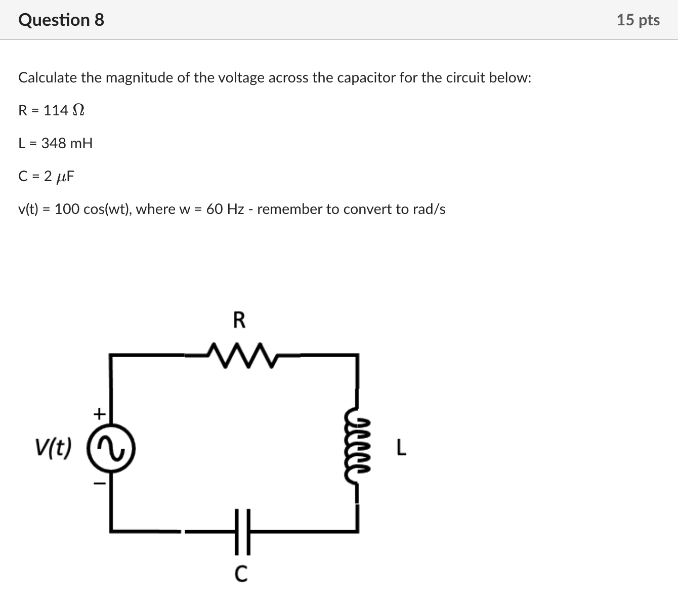 Solved Question 815 ptsCalculate the magnitude of the | Chegg.com Solved Question 815 ptsCalculate the magnitude of the | Chegg.com
