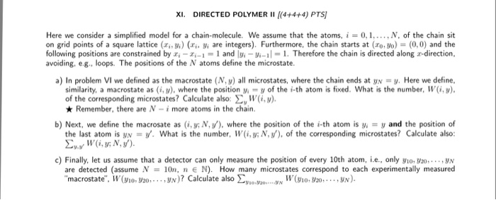 Solved XI, DIRECTED POLYMER ll l(4+4+4) PTSU Here we | Chegg.com