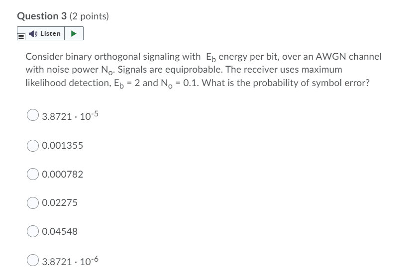 Solved Question 3 (2 points) Listen Consider binary | Chegg.com