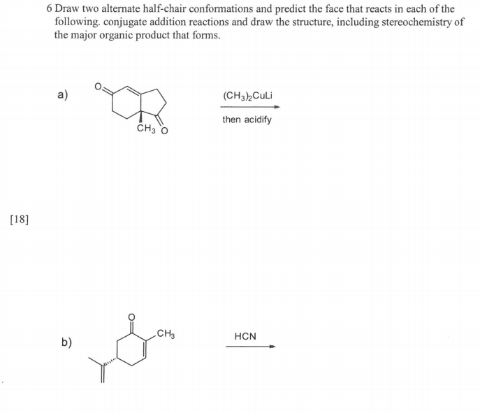Solved 6 Draw two alternate half-chair conformations and | Chegg.com
