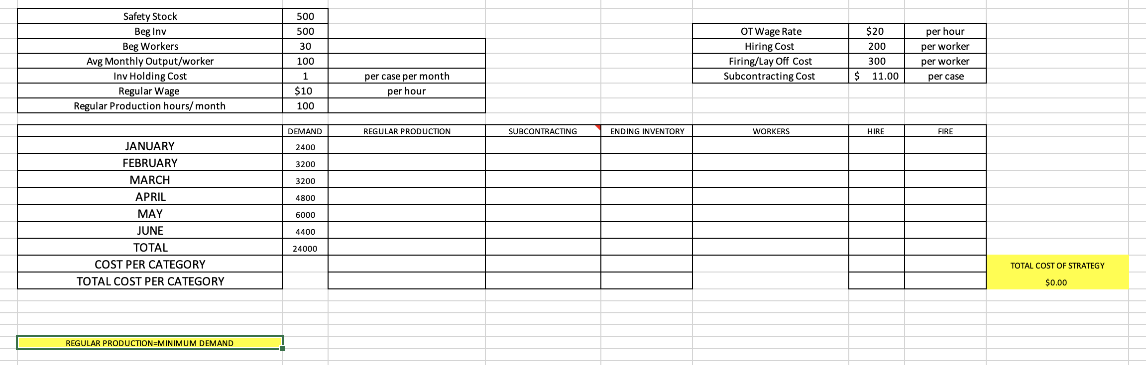 Solved Please help fill out the excel sheet B Excel Sheet A) | Chegg.com
