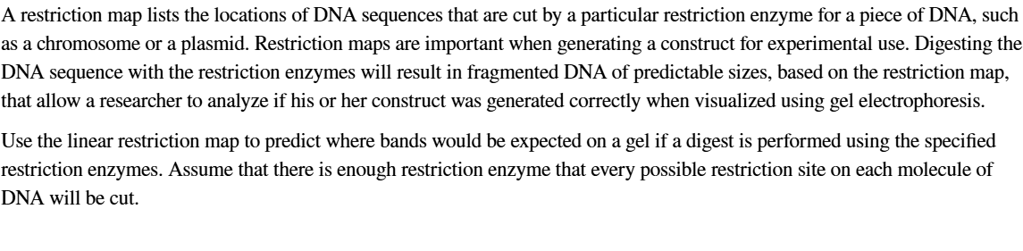 Solved A restriction map lists the locations of DNA | Chegg.com