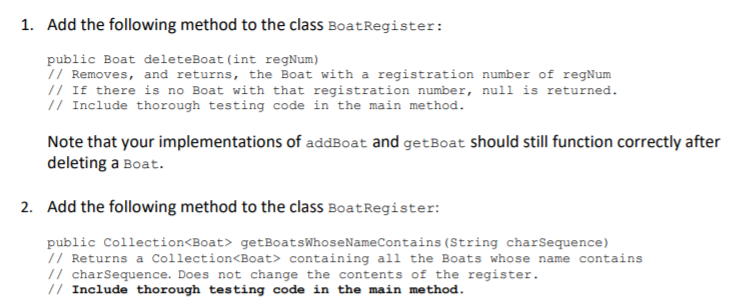 Solved ****Boat.java**** import java.util.HashSet; import | Chegg.com