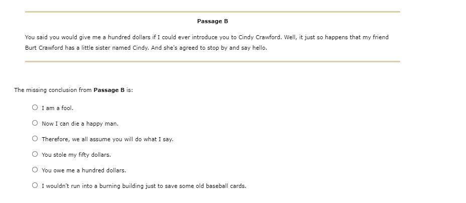 Solved Incomplete Arguments When fallacies occur in ordinary | Chegg.com