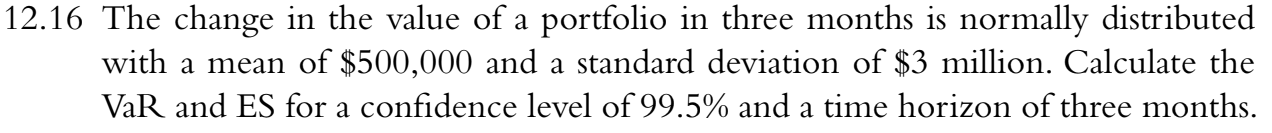 Solved Need help with the expected shortfall calculation | Chegg.com
