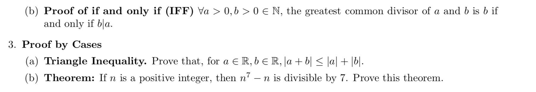Solved Direct Proof of if and only if, and Proof by Cases. | Chegg.com