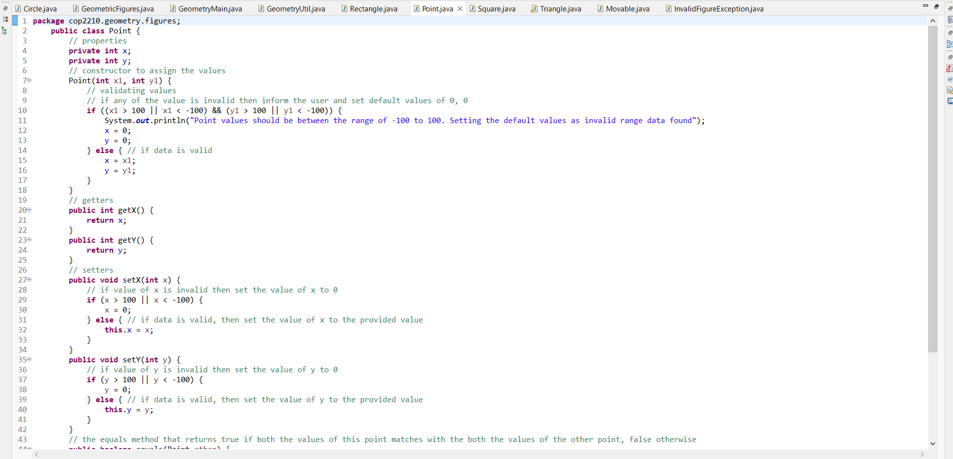 Solved Java Programming. This is what i have for the point | Chegg.com