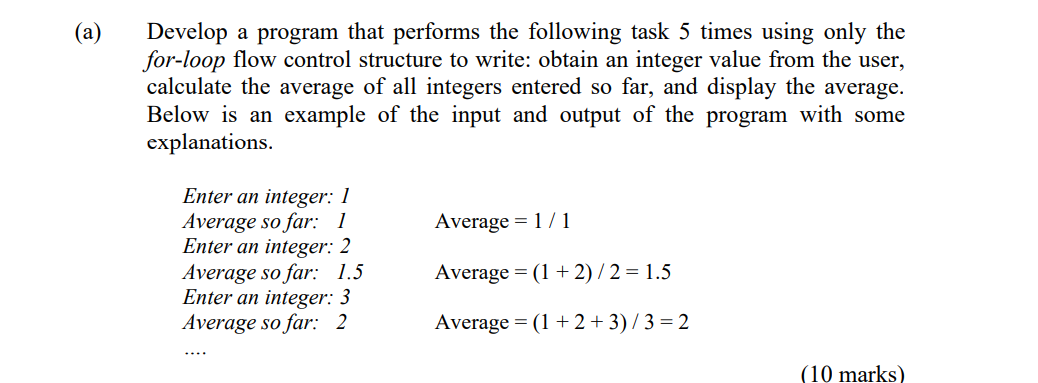 Solved (a) () Develop a program that performs the following | Chegg.com