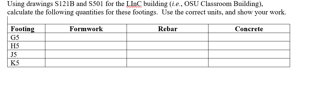 Solved Using drawings S121B and S501 for the LInC building | Chegg.com