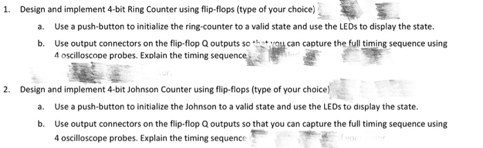 Solved 1. Design and implement 4-bit Ring Counter using | Chegg.com
