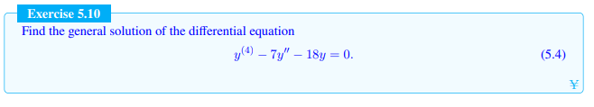Solved Exercise 5.10 Find the general solution of the | Chegg.com