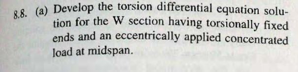Solved 8. (a) Develop the torsion differential equation | Chegg.com