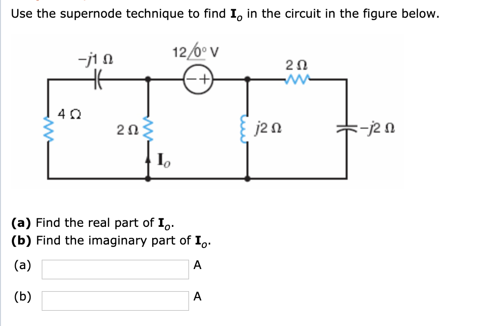 Solved Use the supernode technique to find I, in the circuit | Chegg.com