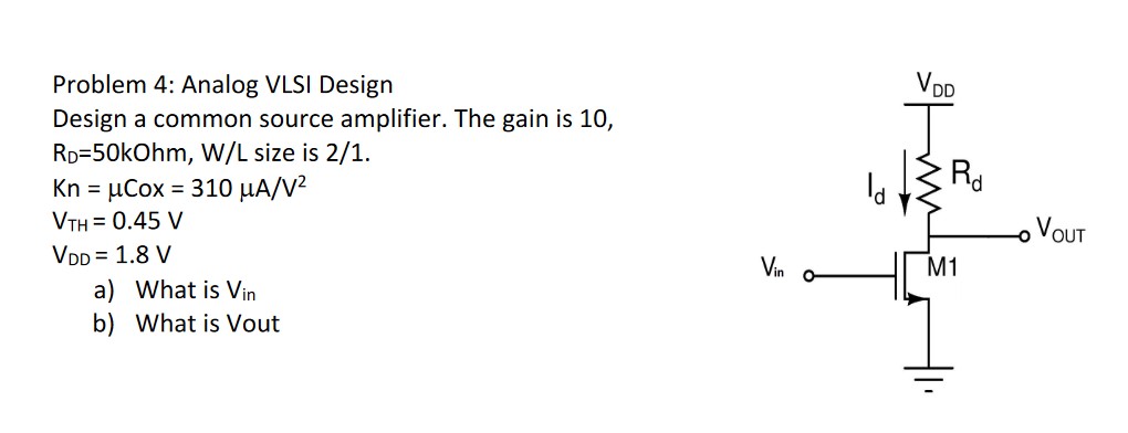 Solved Problem 4 Analog Vlsi Design Design A Common Source 0073