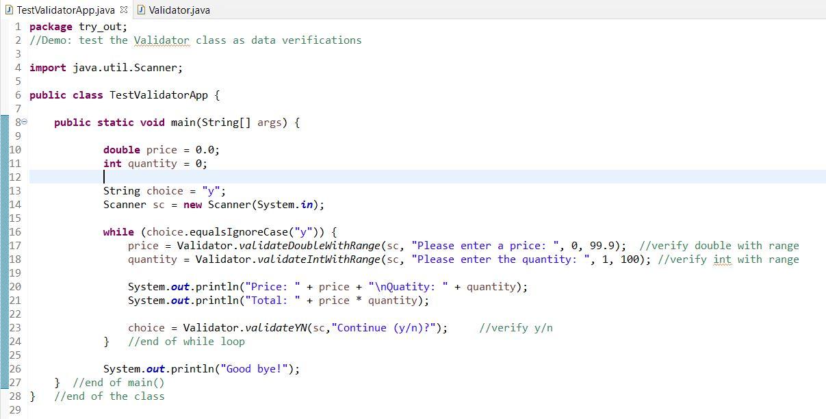 Modify the example TestValidationApp.java so that it | Chegg.com