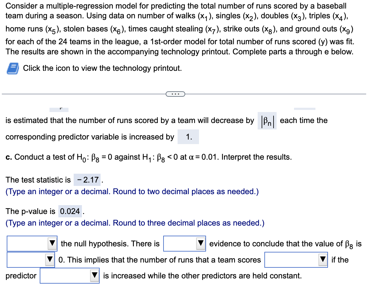Solved Consider a multiple-regression model for predicting | Chegg.com