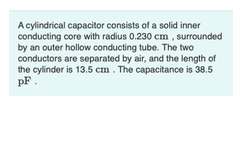 Solved Review Constants Part A Calculate the outer radius of | Chegg.com