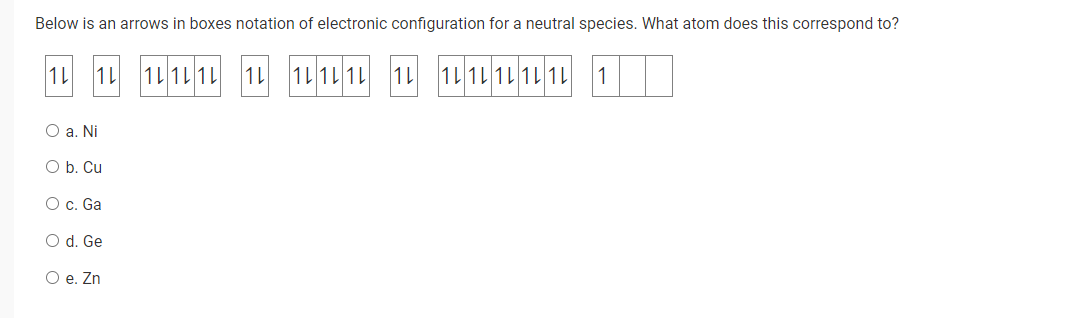 Solved Below is an arrows in boxes notation of electronic | Chegg.com