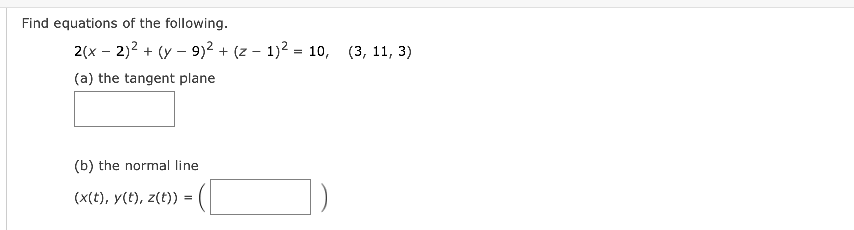 Solved Find equations of the following. | Chegg.com