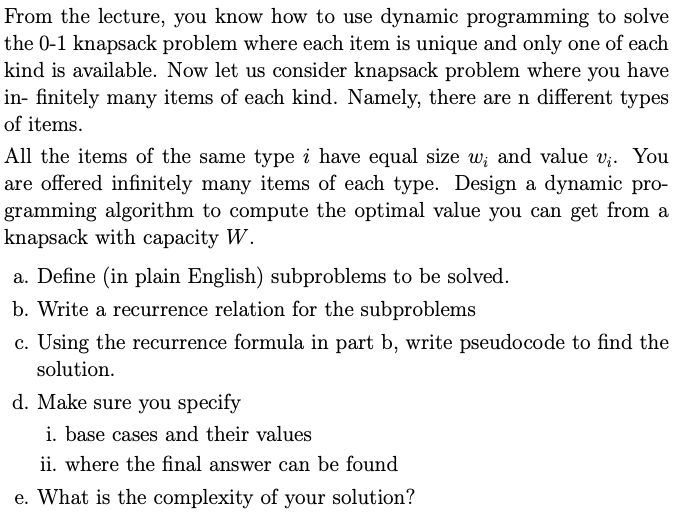 Solved From the lecture, you know how to use dynamic | Chegg.com