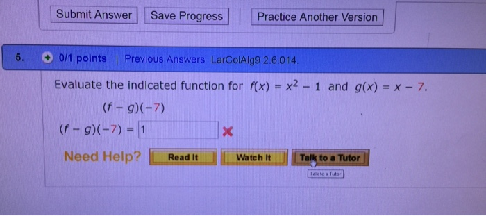 Solved Submit Answer Save Progress Practice Another Version 