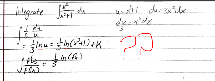 Solved Integrate x^2/x^3+1 dx sorry it looks wonky Where | Chegg.com