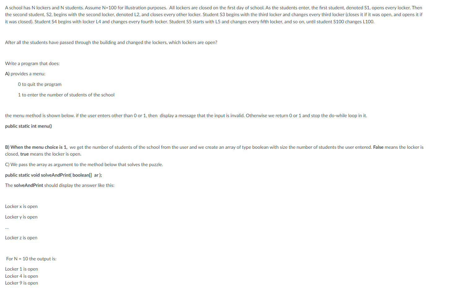Solved it was closed). Student S4 begins with locker L4 and | Chegg.com
