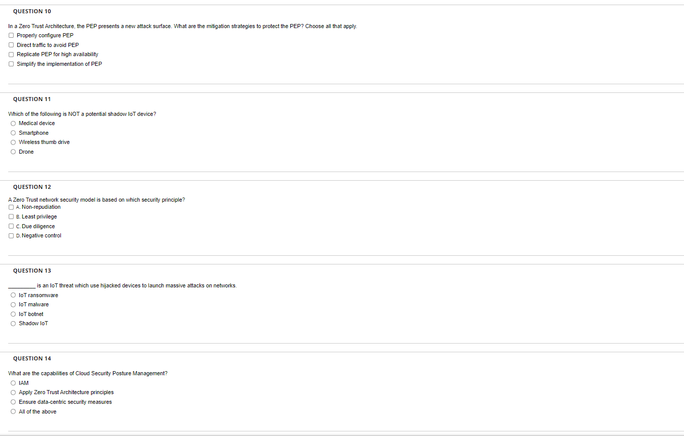 Solved In A Zero Trust Architecture The Pep Presents A New