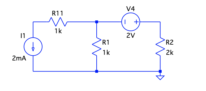 Solved 14 R11 M + 1k 11 N R1 H R2 2k 1k 2mA | Chegg.com