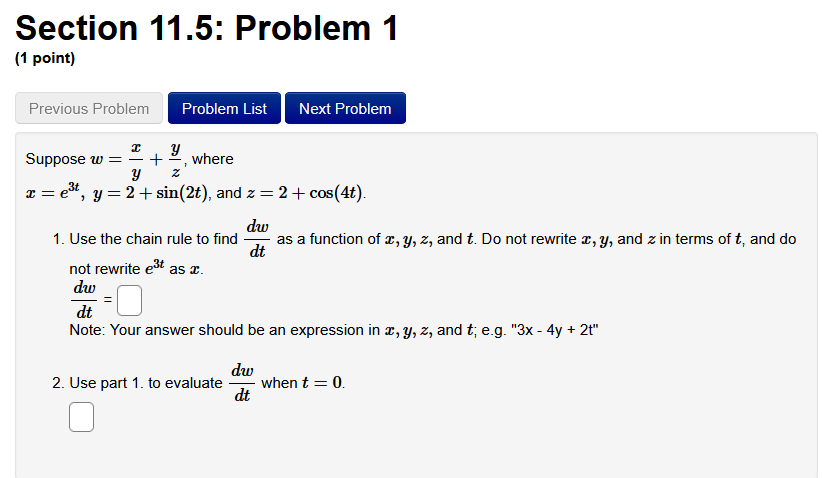 Solved Section 115 Problem 1 1 Point Previous Problem 8330
