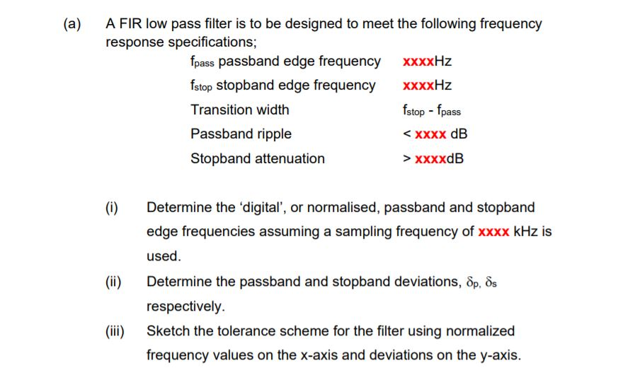 Solved fpass passband edge frequency 1900Hz fstop stopband | Chegg.com