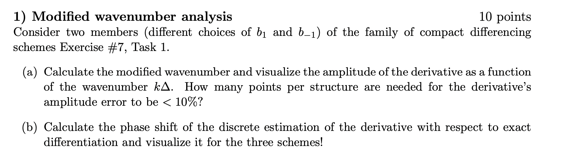 1) Modified wavenumber analysis 10 points Consider | Chegg.com