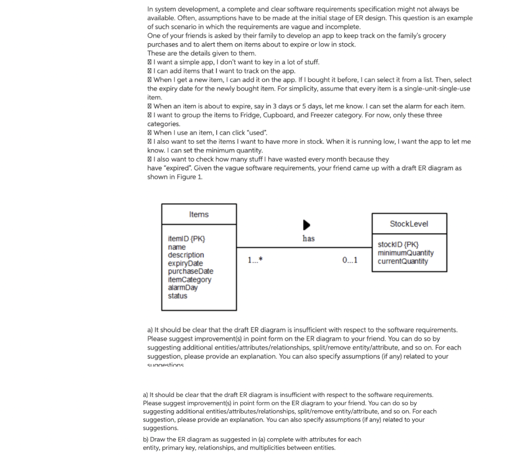Solved In system development, a complete and clear software | Chegg.com