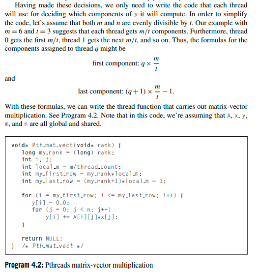 When we discussed matrix-vector multiplication | Chegg.com