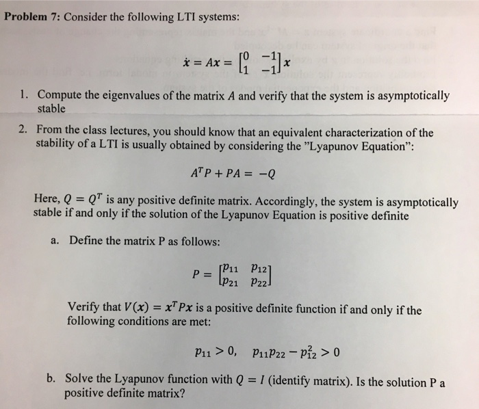 Solved Problem 7: Consider the following LTI systems: r0 -1 | Chegg.com