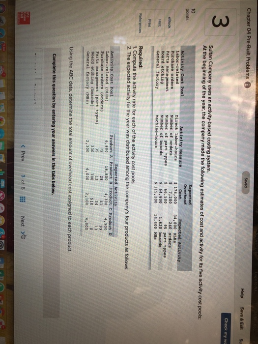 Solved Chapter 04 Pre-Built Problems 3 Sultan Company uses | Chegg.com