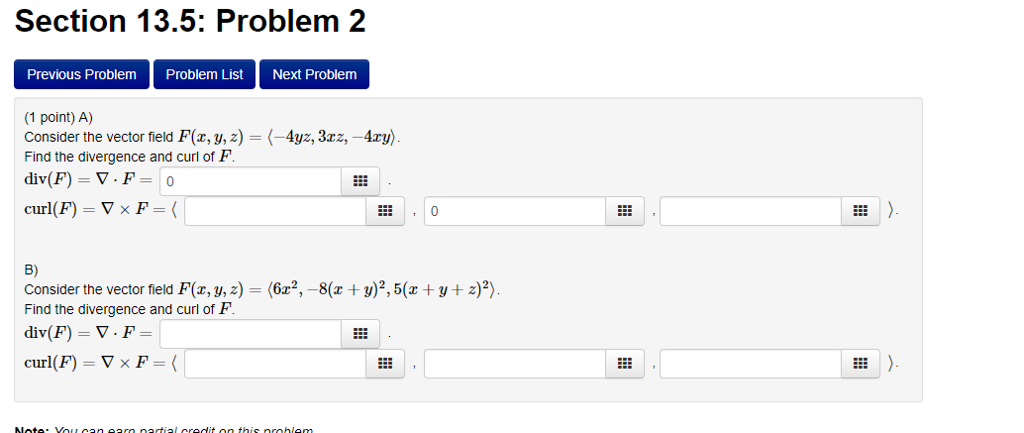 Solved Section 13.5: Problem 2 Previous Problem Problem List | Chegg.com