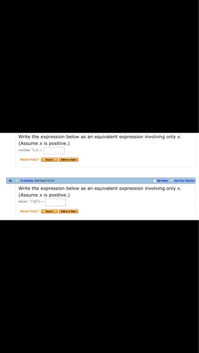 Solved write the expression below as an equivalent | Chegg.com
