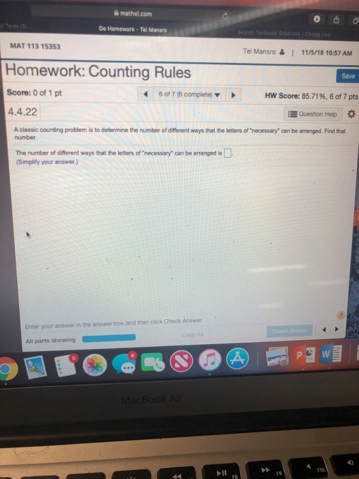 Solved 슐 mathxl.com Do Homework- Tei Mansro MAT 113 15353 | Chegg.com