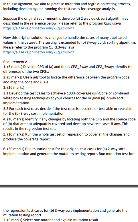 Solved In this assignment, we aim to practise mutation and | Chegg.com