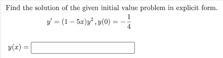 Solved Find the solution of the given initial value problem | Chegg.com