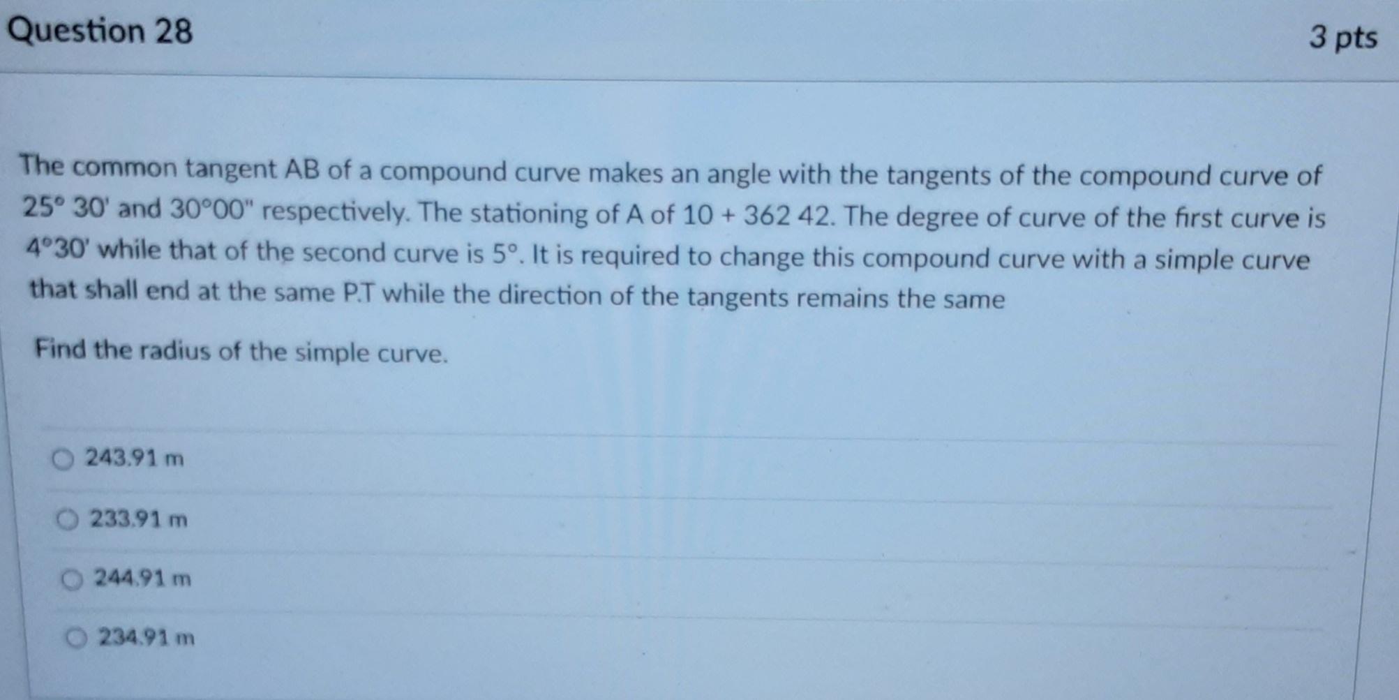 Solved Question 28 3 pts The common tangent AB of a compound | Chegg.com