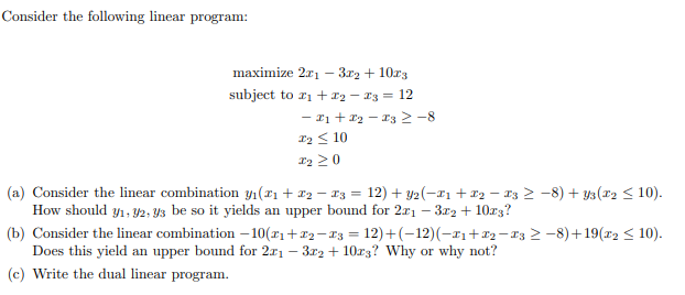 Solved Consider the following linear program: maximize | Chegg.com