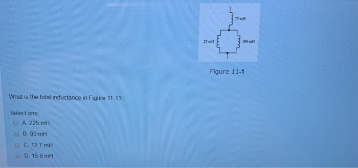 Solved 15 mH 25 ml Figure 11-1 What is the total inductance | Chegg.com