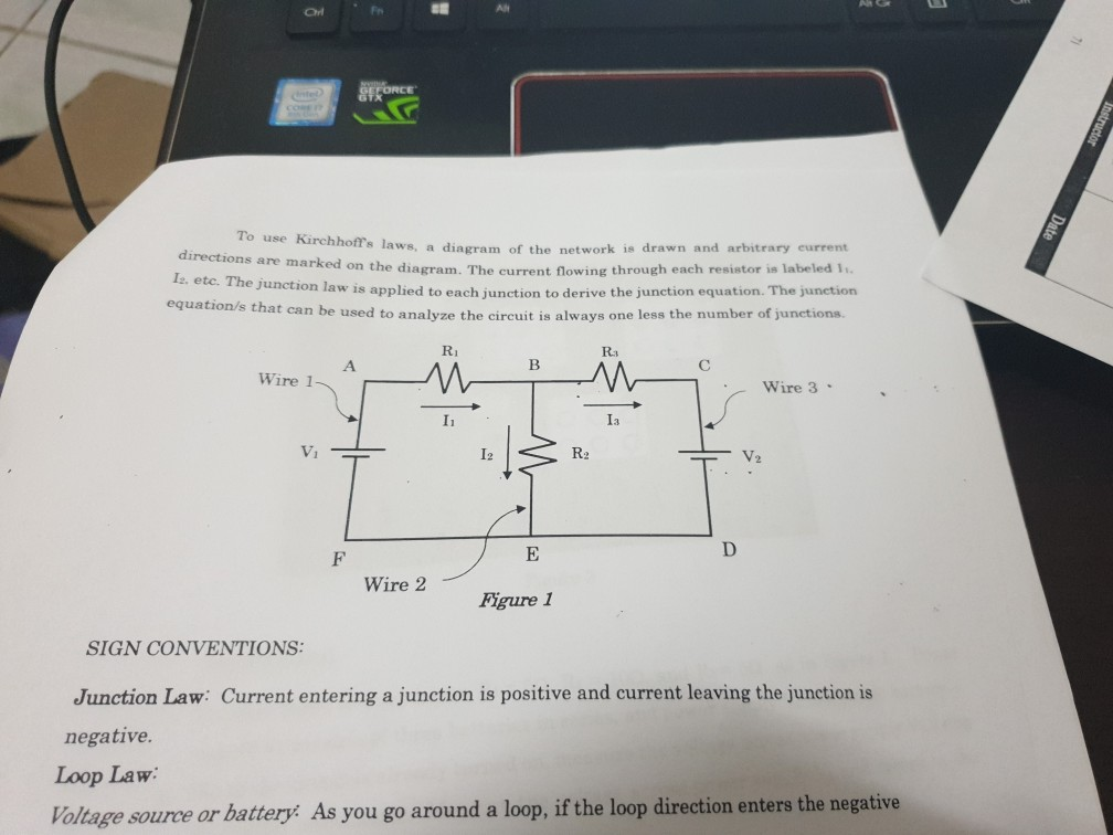 Solved 1. For junction B in figure 1, write the equation for | Chegg.com
