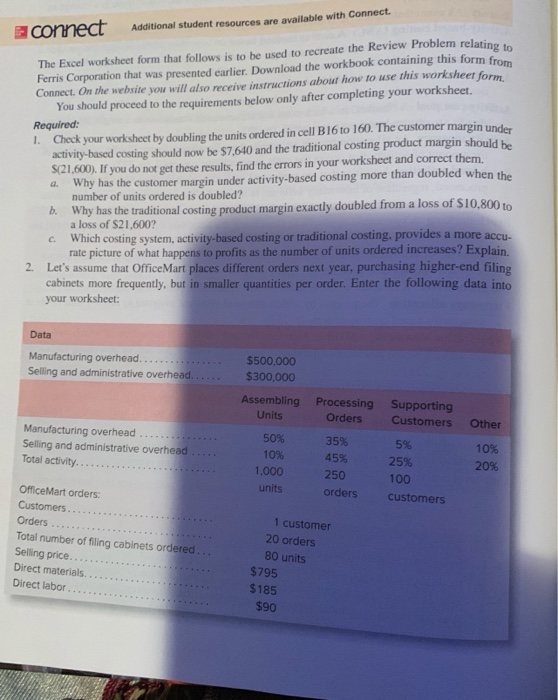 Solved connect Additional student resources are available | Chegg.com