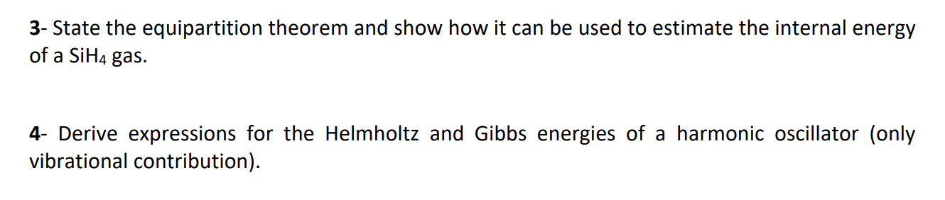 Solved 3- State the equipartition theorem and show how it | Chegg.com