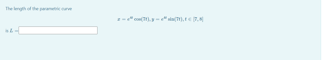Solved The length of the parametric curve | Chegg.com