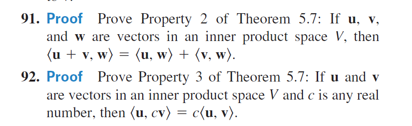Solved Proof Prove Property 2 ﻿of Theorem 5.7: If u,v,and w | Chegg.com